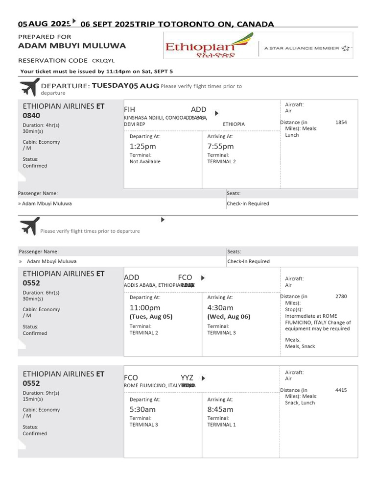 Billet et hôtel | PDF