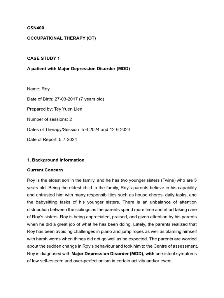 Clamy Tey OT CSN400-Case Studies (Presented On 14th Aug'2024) | PDF