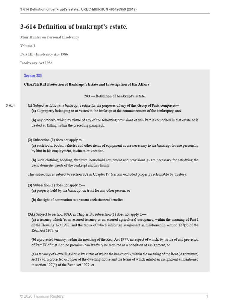 Muir Hunter On Personal Insolvency | PDF | Bankruptcy | Judgment (Law)