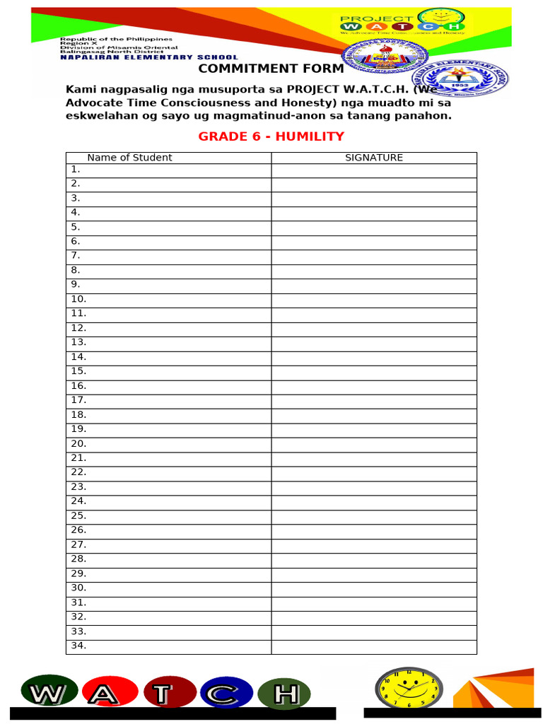 Commitment Form | PDF