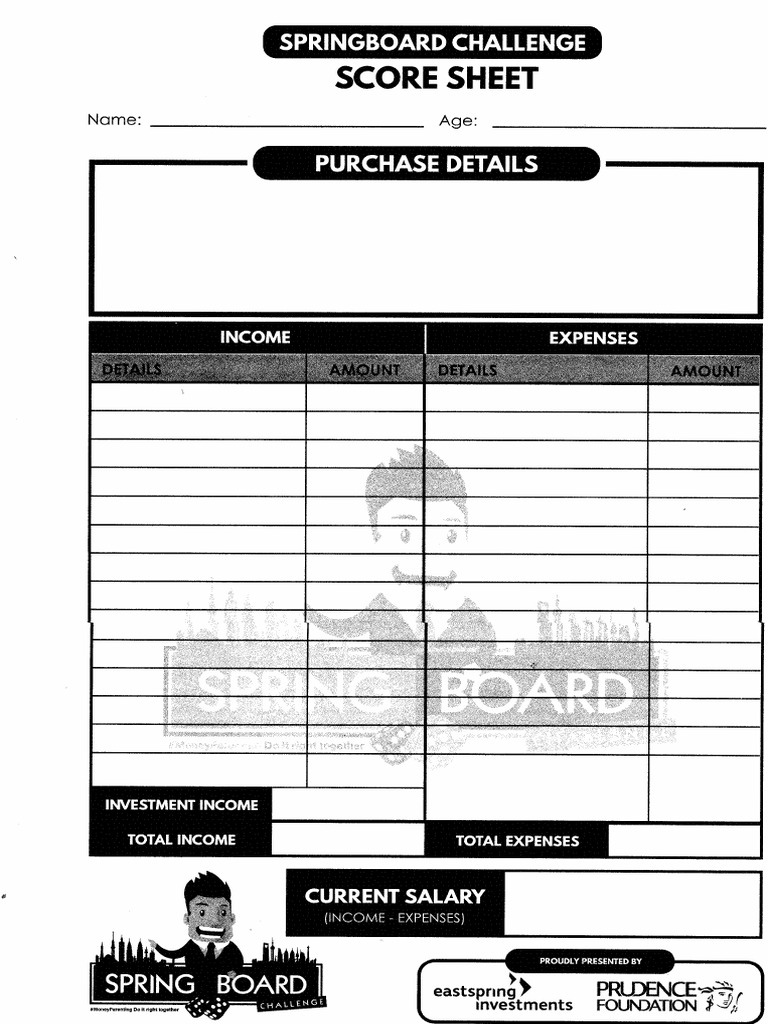 Springboard Challenge Scoresheet | PDF