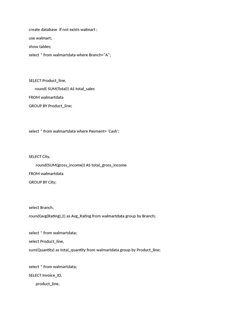 Database Walmart | PDF