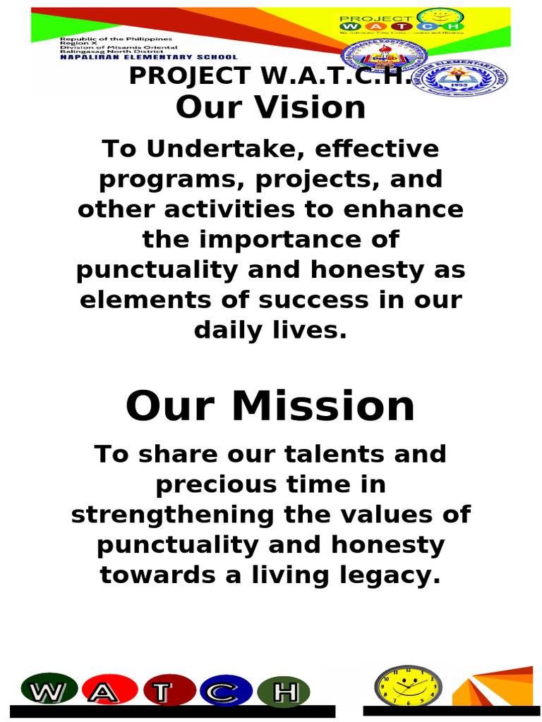 Project WATCH Mission and Vision | PDF