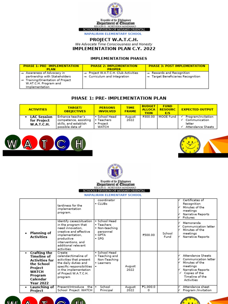 IMPLEMENTATION PLAN | PDF