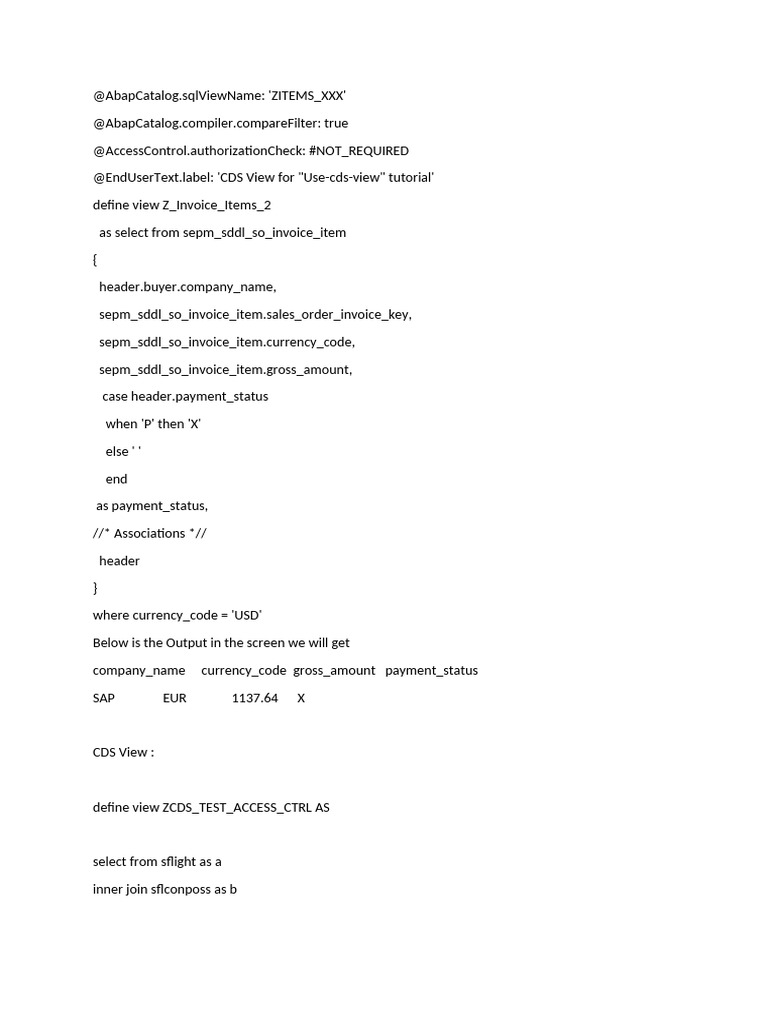 CDS Views and Functions in ABAP | PDF | Computer Programming | Computers