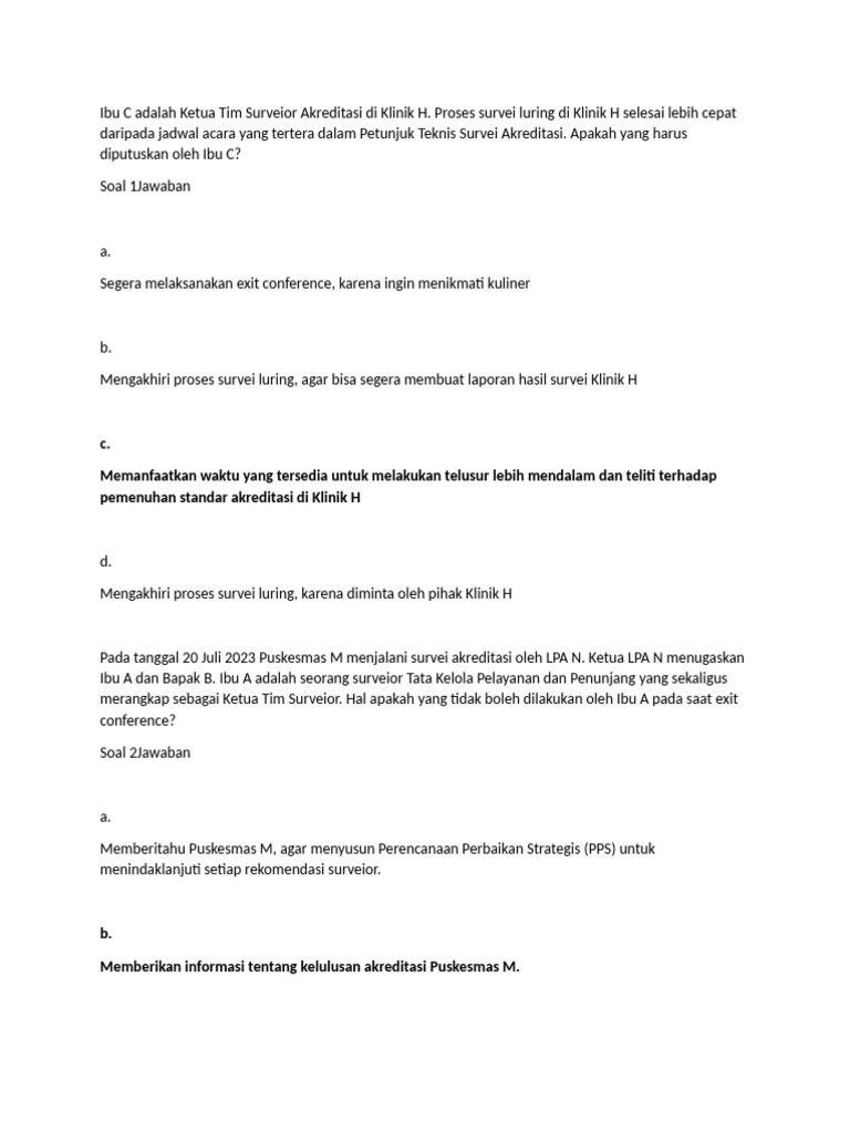 Soal Ukom Kak Eci | PDF