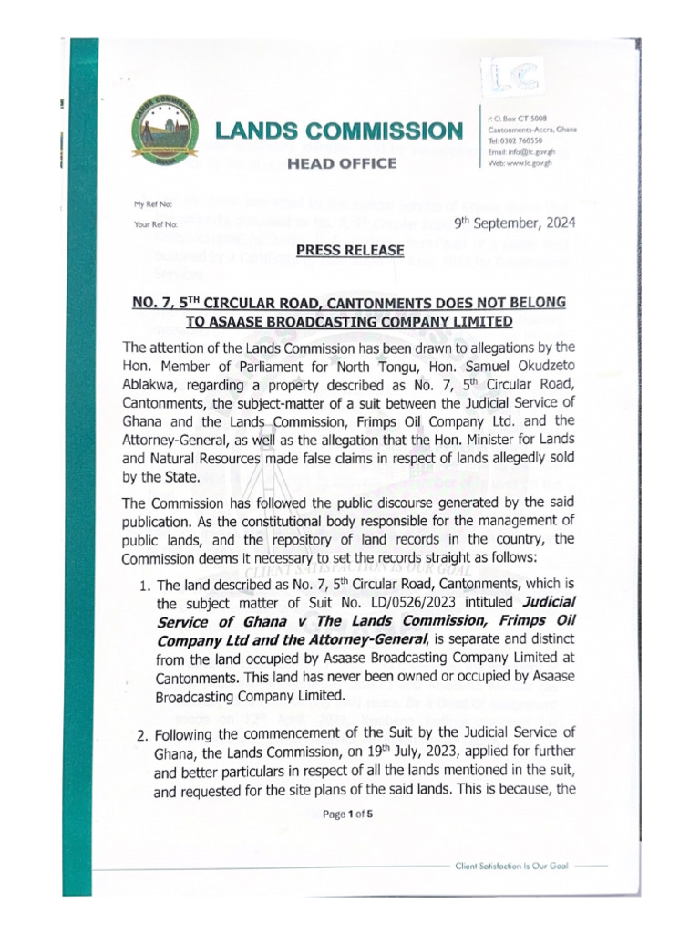 Lands Commission | PDF