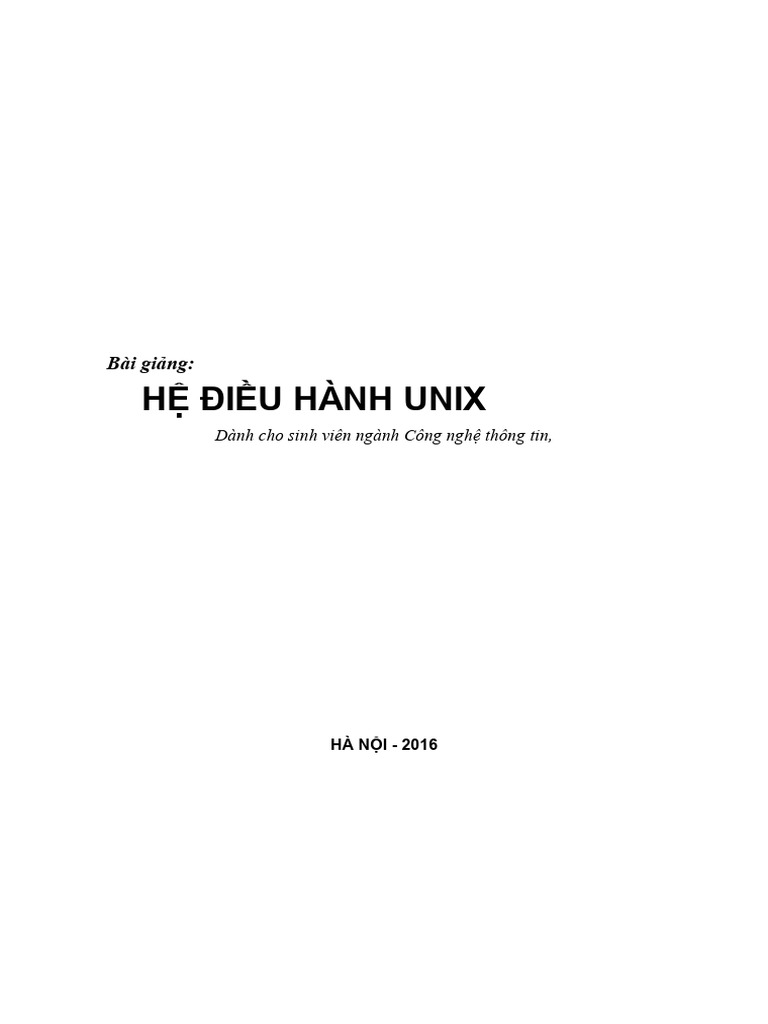 H Diu Hanh Unix | PDF