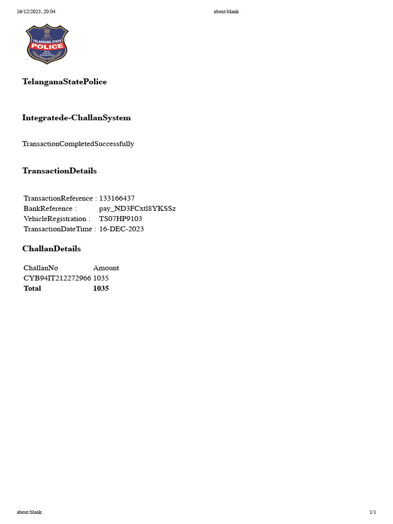 Bike e Challan | PDF