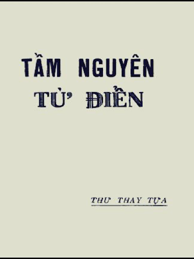 Tam Nguyen Tu Dien | PDF