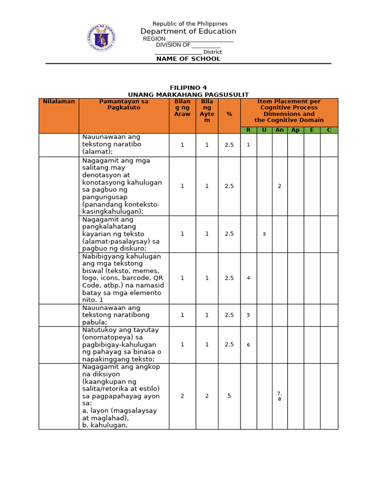 Filipino Matatag | PDF