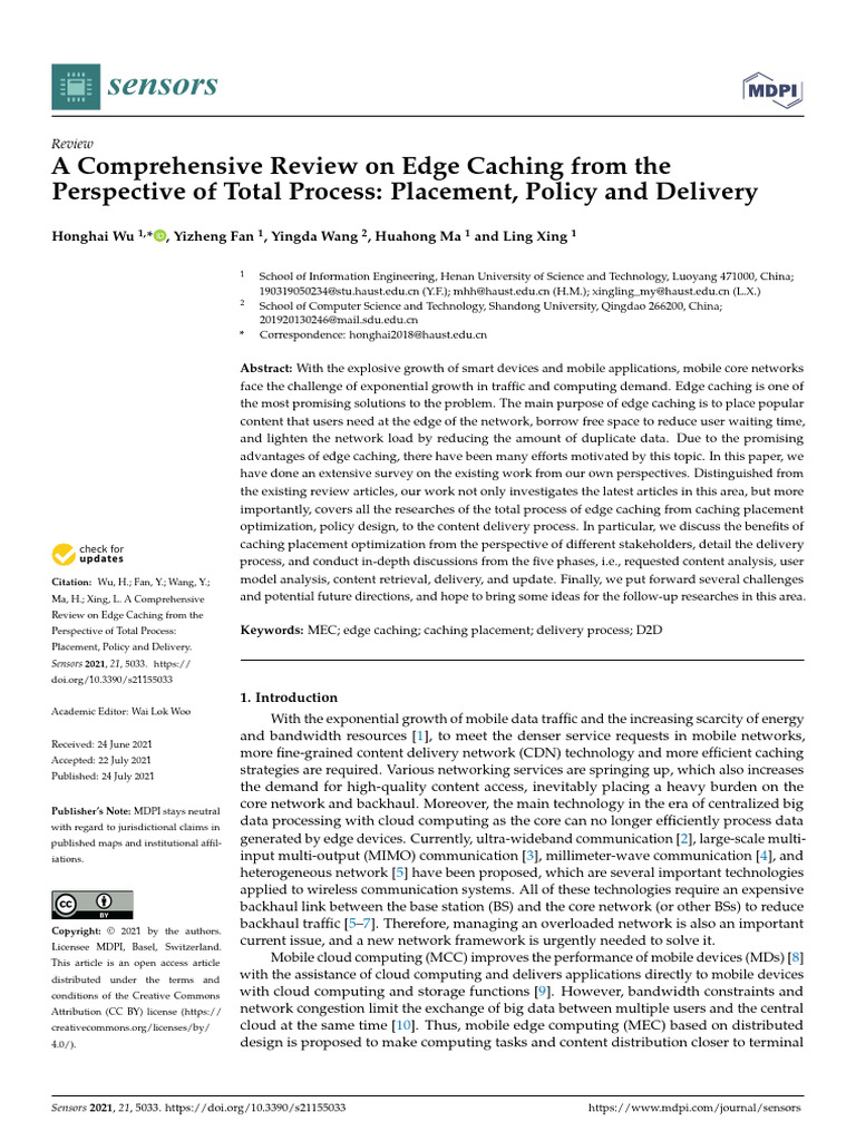 3 - 2021 - A Comprehensive Review on Edge Caching Perspective of Total Process Placement, Policy ...