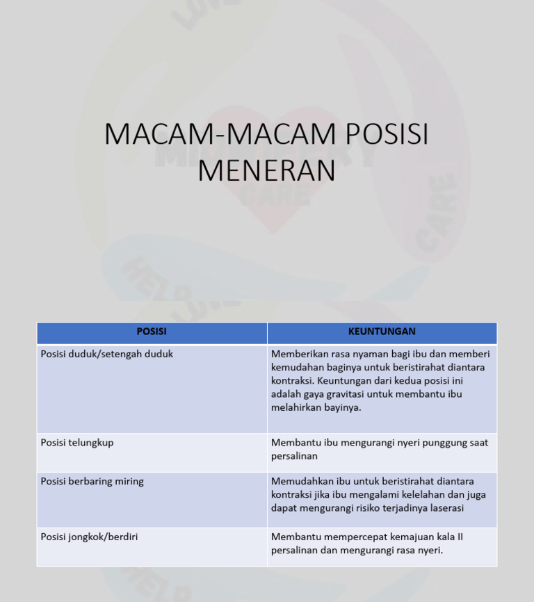 Macam-Macam Posisi Meneran | PDF