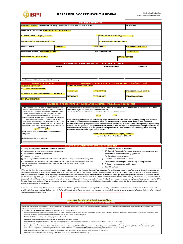 Referrer Accreditation Form | PDF