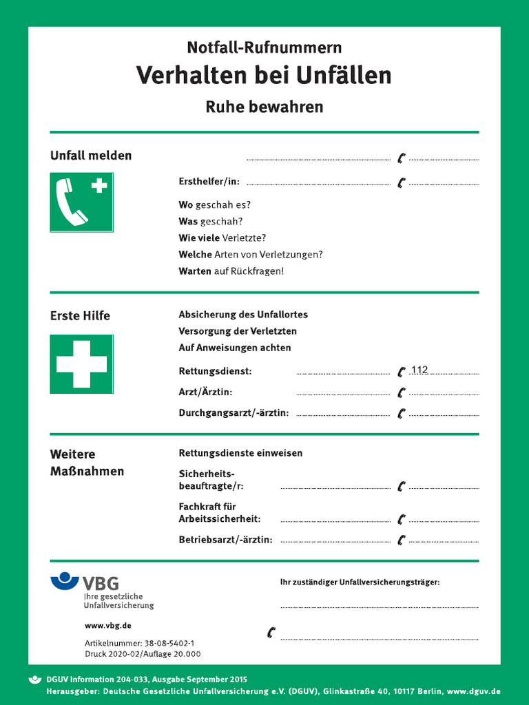 Verhalten Bei UNfällen | PDF