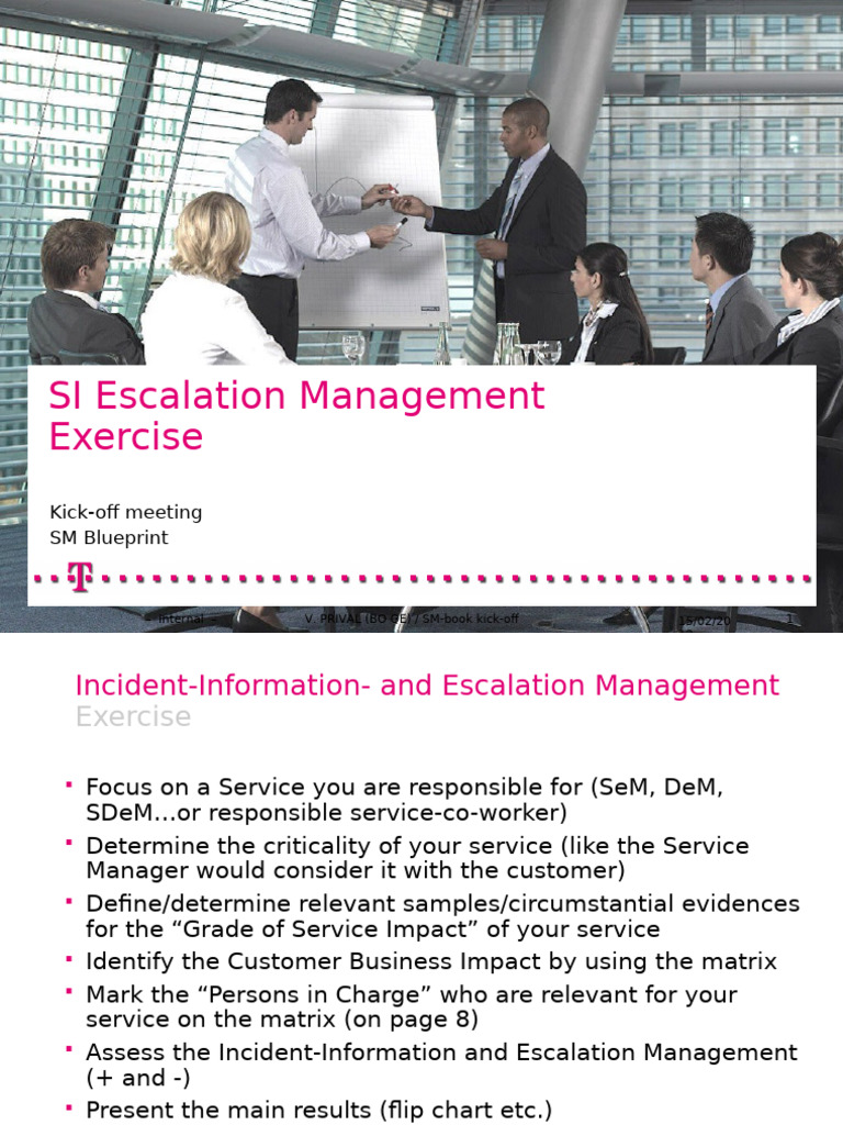 09 - SM Book Escalation Management Exercise Version 3.0 | PDF