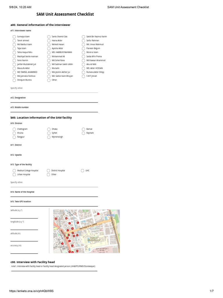 SAM Unit Assessment Checklist | PDF