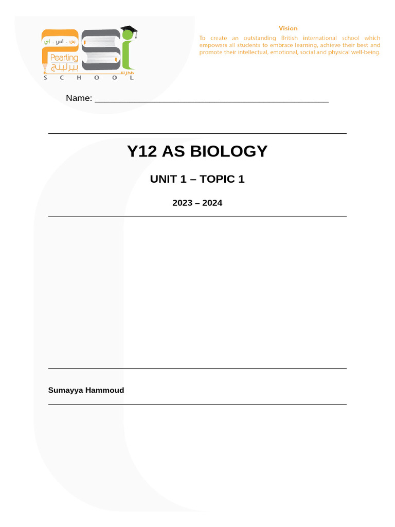 Y12 Unit 1 Topic 1 Classified Questions + Mark Scheme | PDF