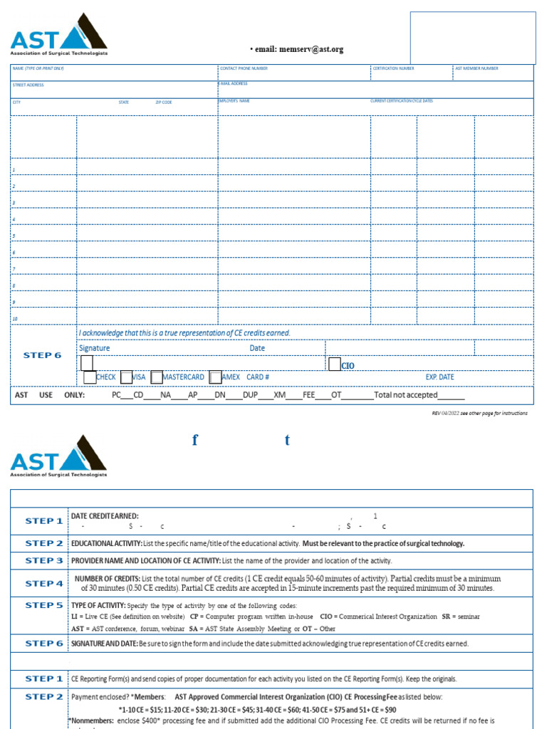 CE Reporting Form | PDF