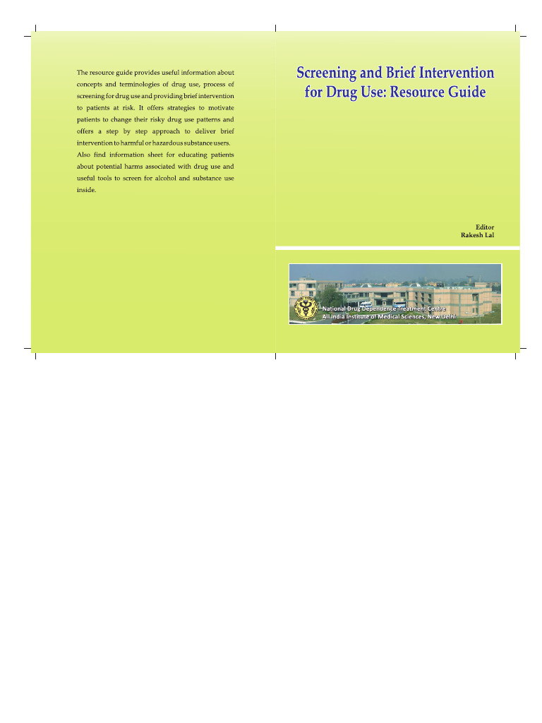 Screening and Brief Interventions For Drug Use Resource Guide | PDF ...
