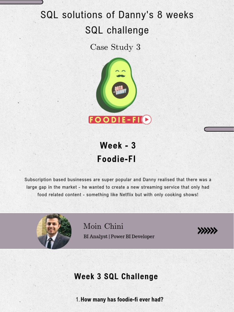 SQL Solutions For Week-3 of Danny's 8 Weeks SQL Challenge | PDF