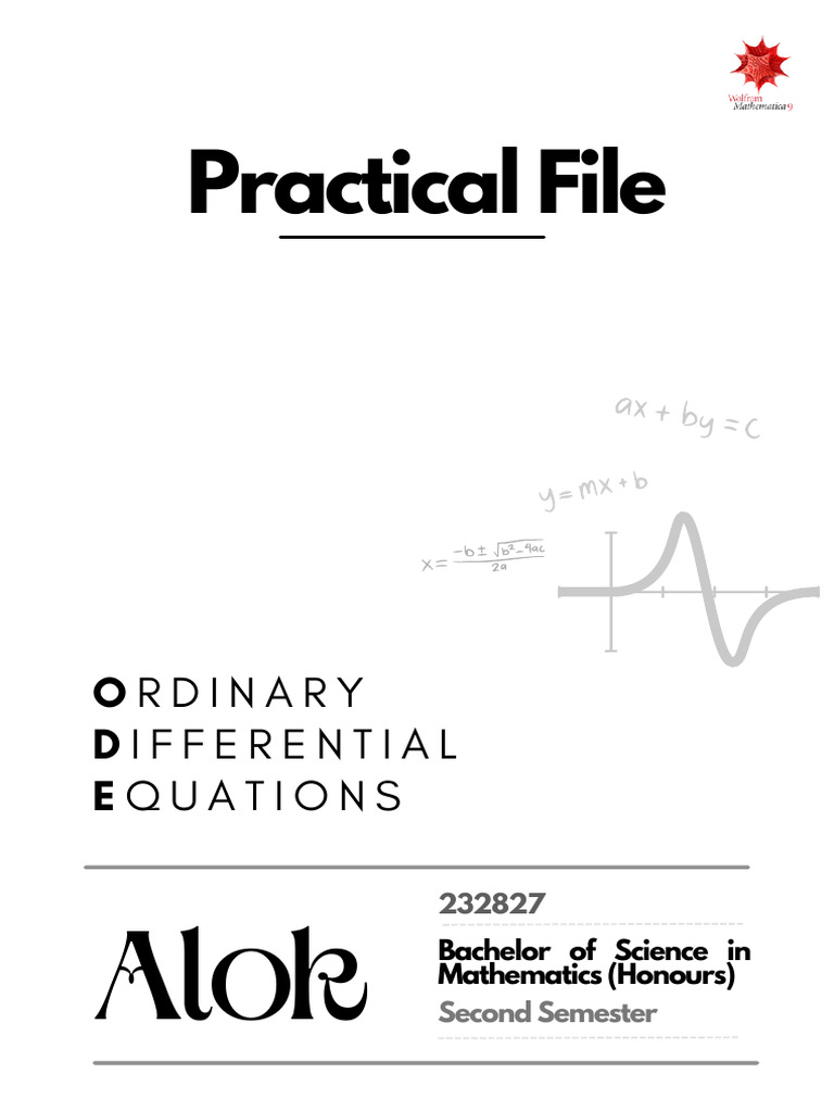 ODE (Practical File) | PDF