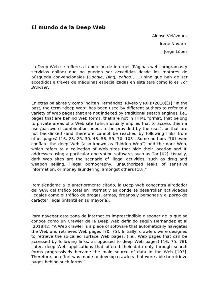 Análisis TBUI Sobre La Deep Web | PDF