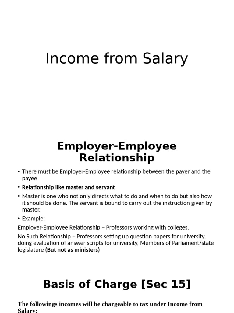 Income From Salary | PDF