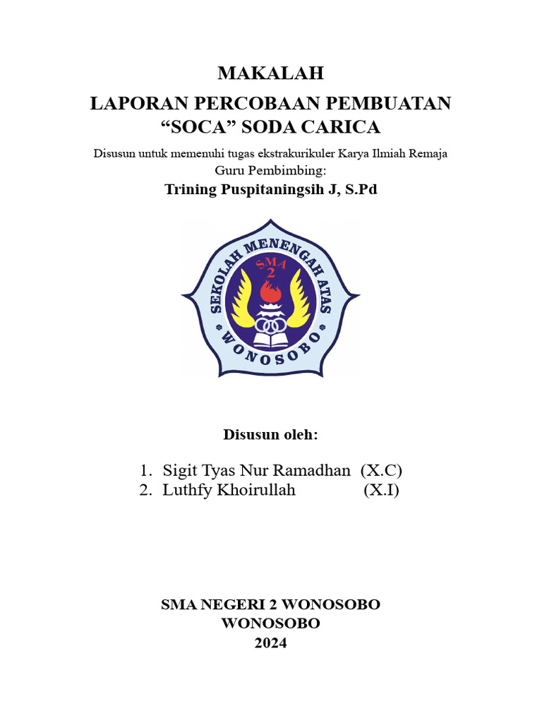 Laporan SOCA | PDF | Seni