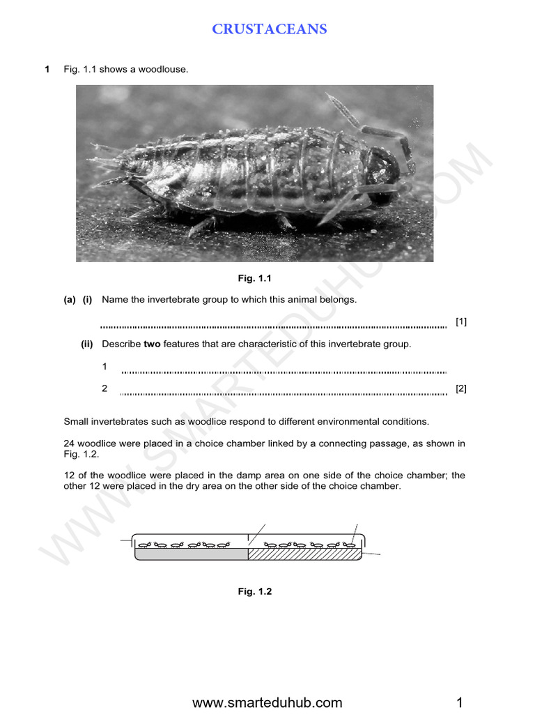 1.5.1 Crustaceans QP Ms | PDF