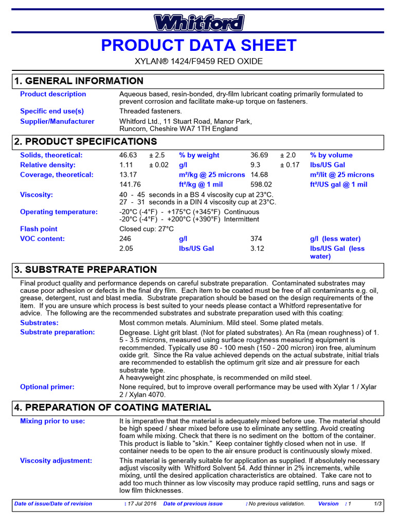 Xylan 1424-f9459 Red Oxide (Be) | PDF