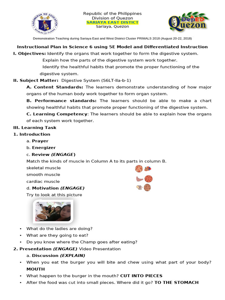 Instructional Plan in Science 6 | PDF
