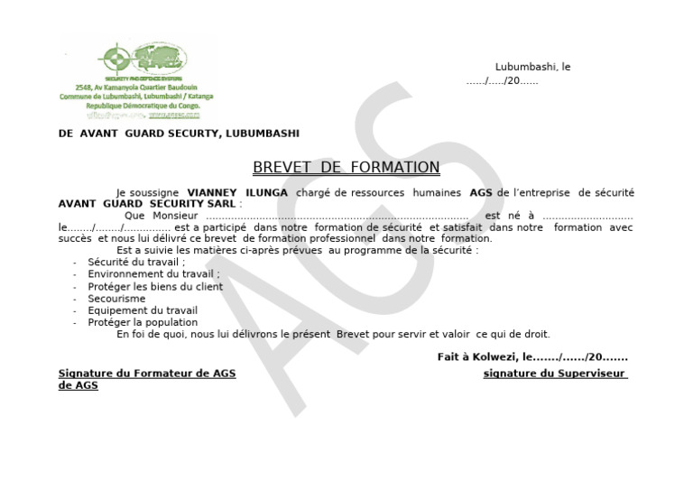 Brevet de Formation de Securite | PDF