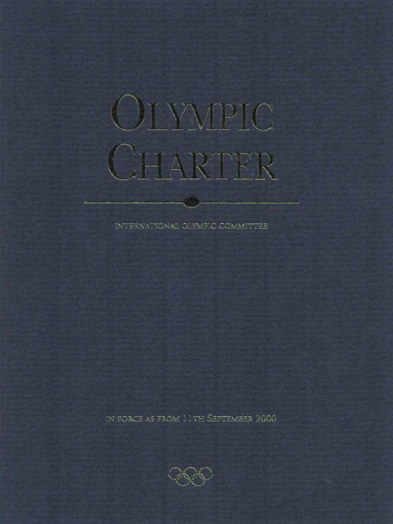 En 2000 Olympic Charter | PDF