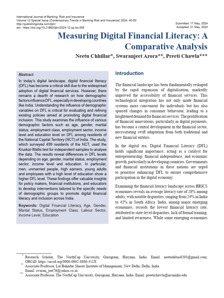 DFL A Comparative Study UGC CARE Published | PDF | P Value | Social Science