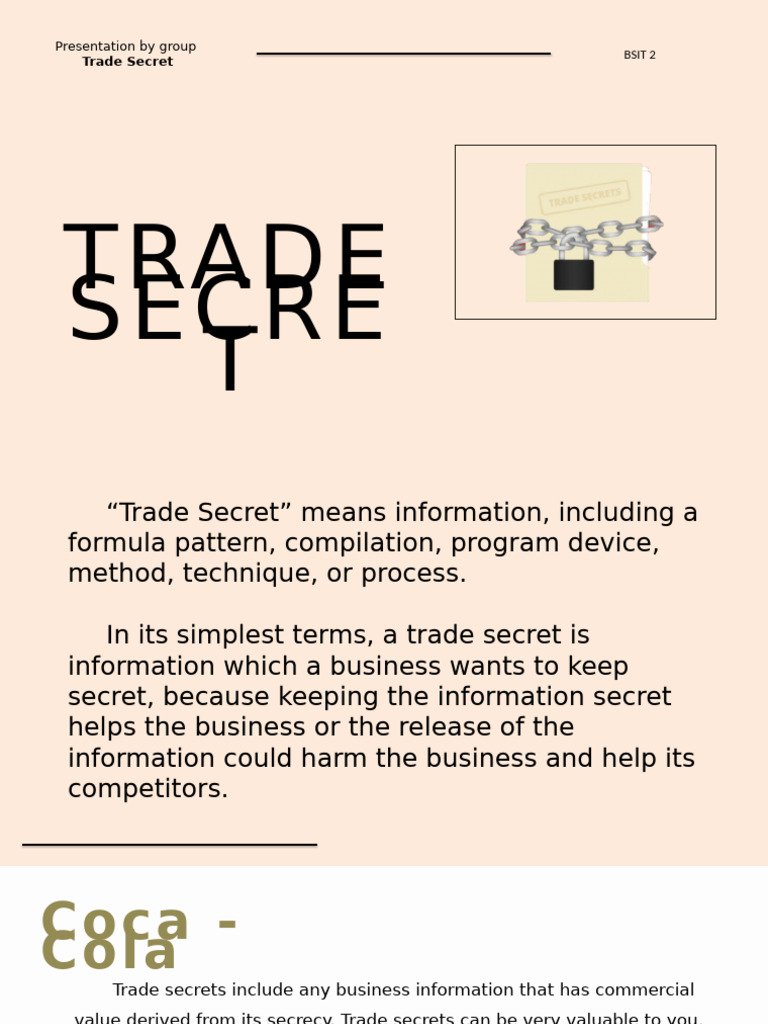 IT Ethics Group Trade Secret Task Sheet 1 | PDF