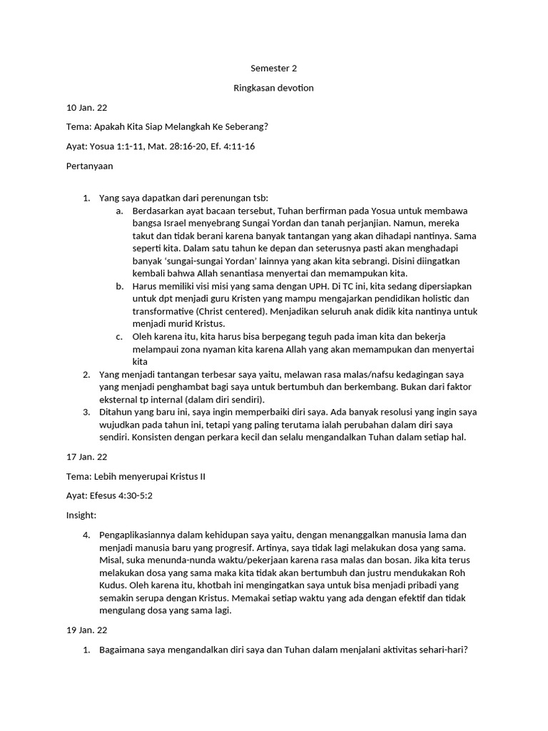 Summary Devotion | PDF