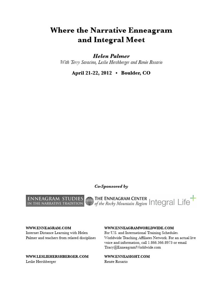 Narrative Enneagram Booklet | PDF