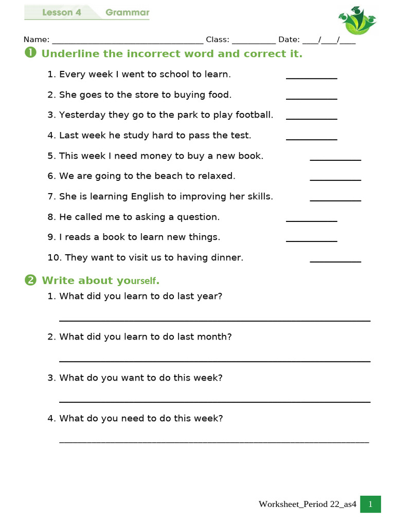 Worksheet Period 22 AS4 | PDF