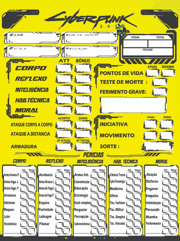 Cyberpunk Ficha Xunito (1) | PDF