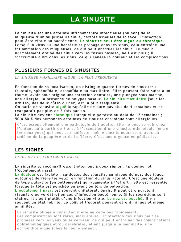 Sinusite 2011 | PDF