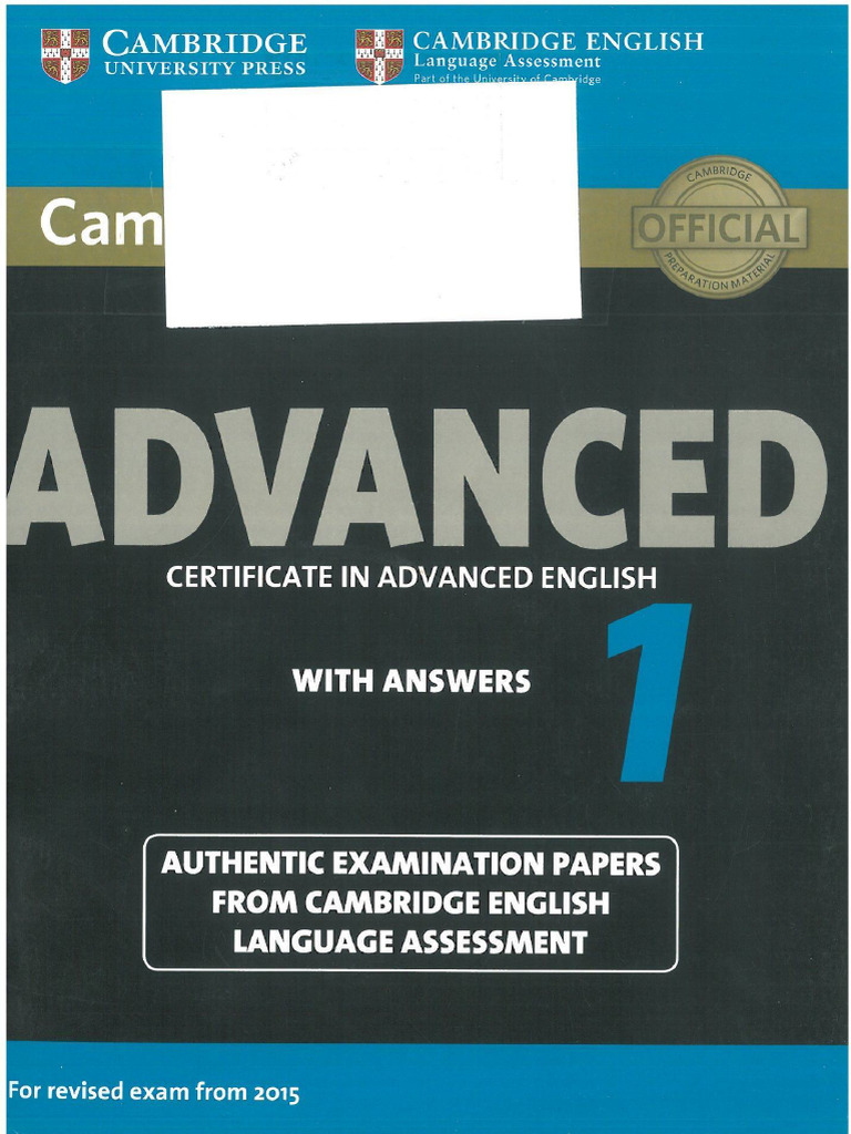 CAE - 1 - 4 - Examination - Papers - Completed With Answers | PDF