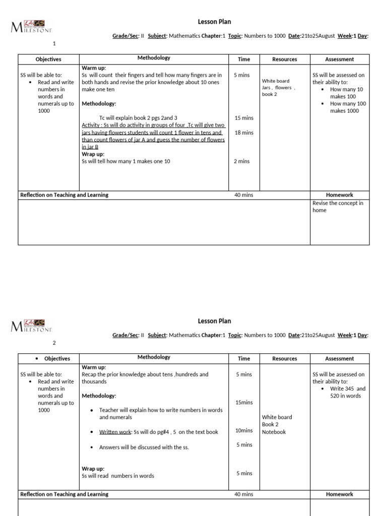 1st Term Week 1 Planner New | PDF | Lesson Plan | Methodology
