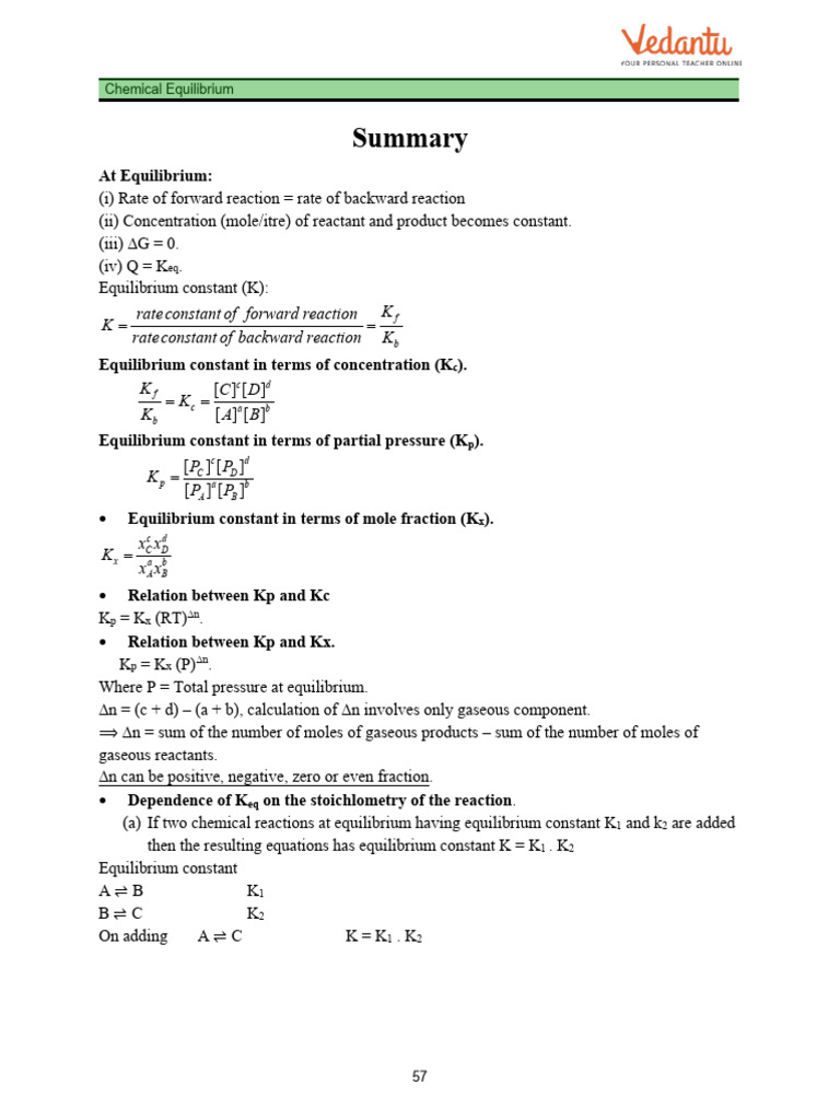 4 Chemical Equilibrium Pdf