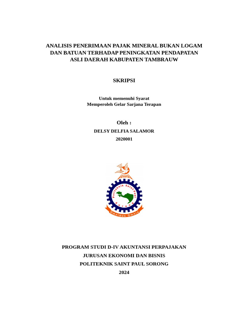 Delsy Salamor Skripsi | PDF