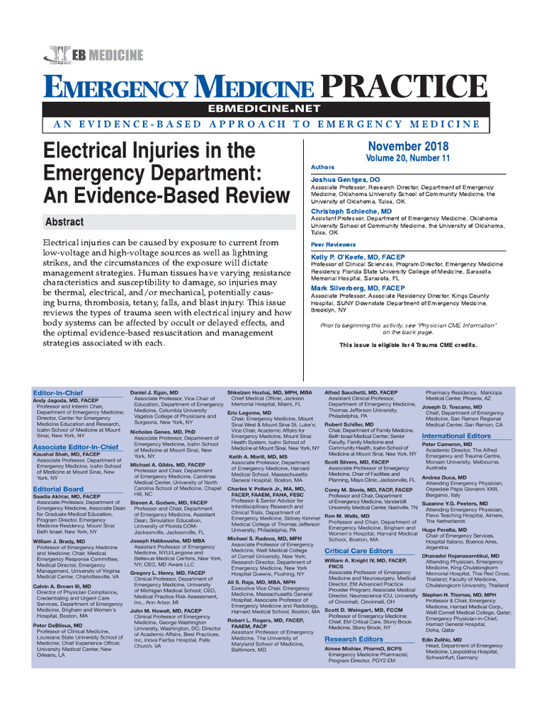 1118 Electrical Injuries EMP | PDF