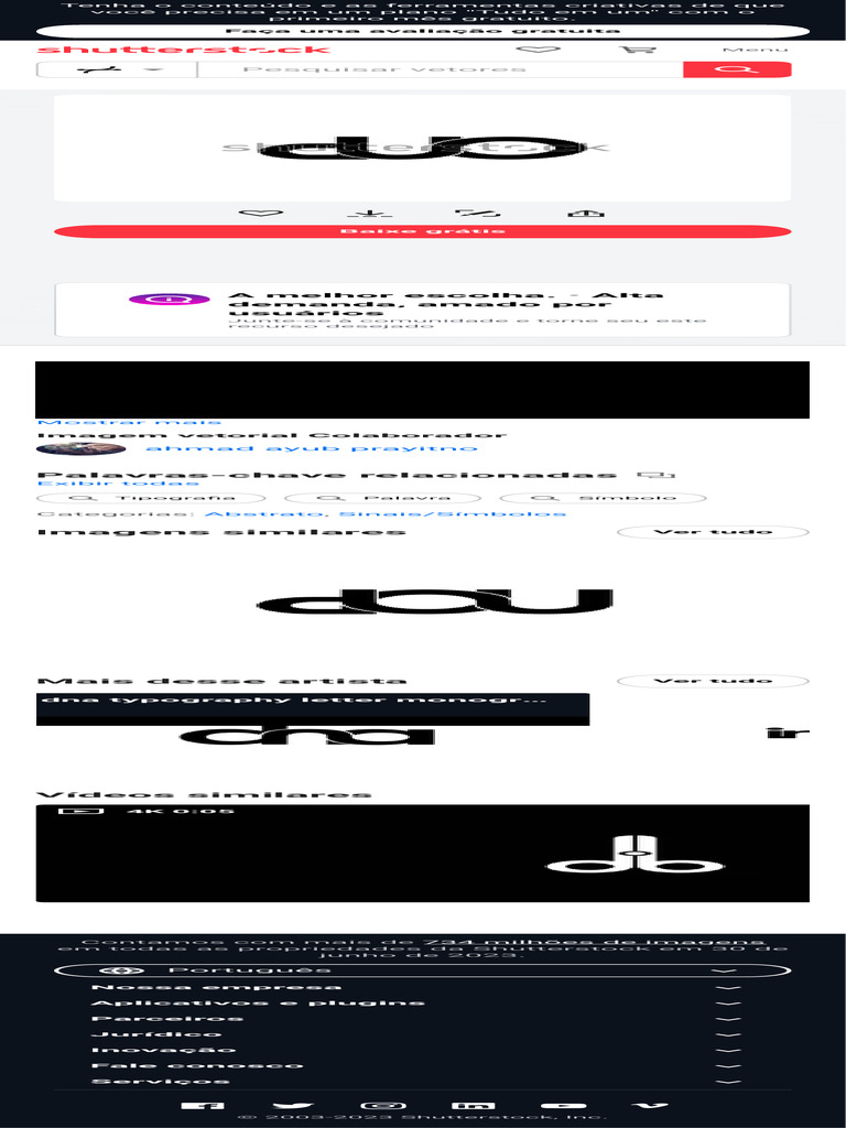 Duo Letter Original Monogram Logo Design Vetor S | PDF