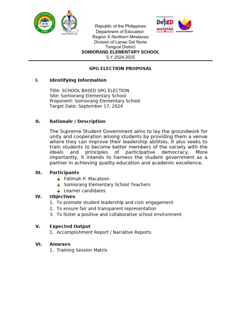 SPG Election Proposal | PDF
