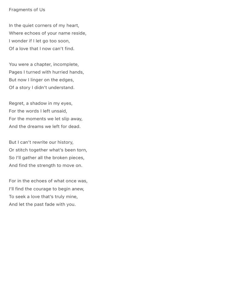 Fragments of Us | PDF