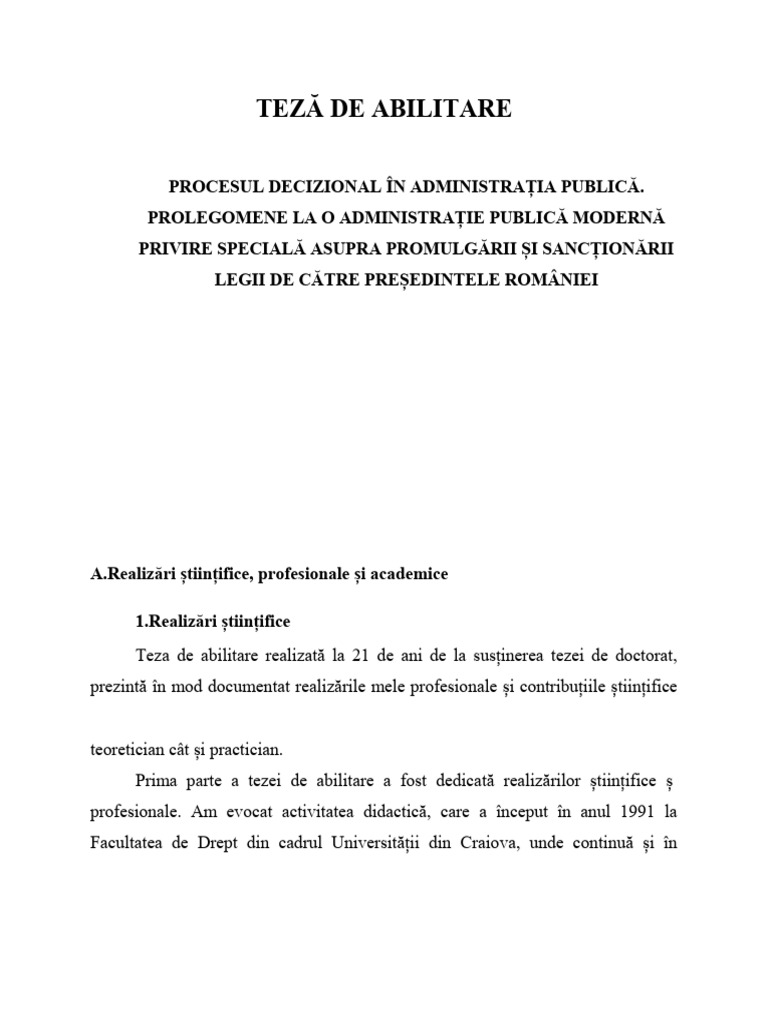 Nedelcu-Teza Rezumat | PDF